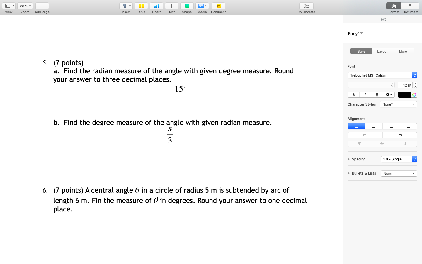 Solved Dv 201% I 1 + + Add Page View Zoom Insert Table Chart | Chegg.com