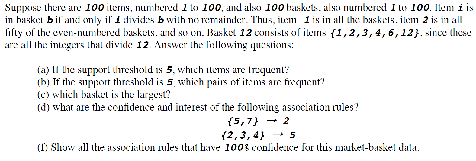 Solved Suppose there are 100 items, numbered 1 to 100, and | Chegg.com