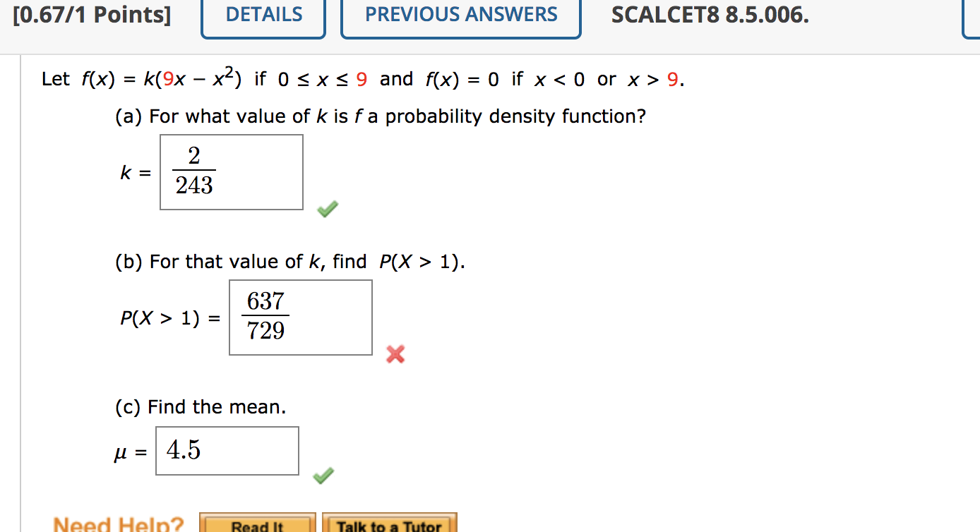 Solved [0.67/1 Points] DETAILS PREVIOUS ANSWERS SCALCET8 | Chegg.com