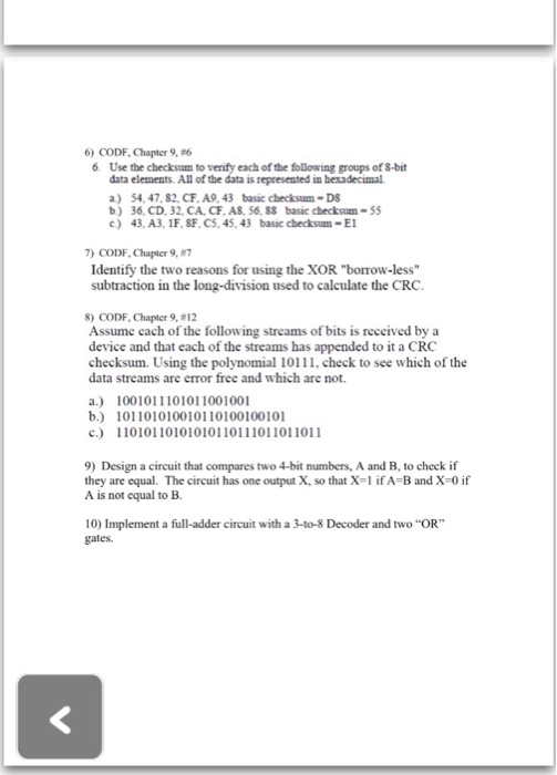 Solved 2) CODF Chapter 8, #1 Design the digital logic for | Chegg.com