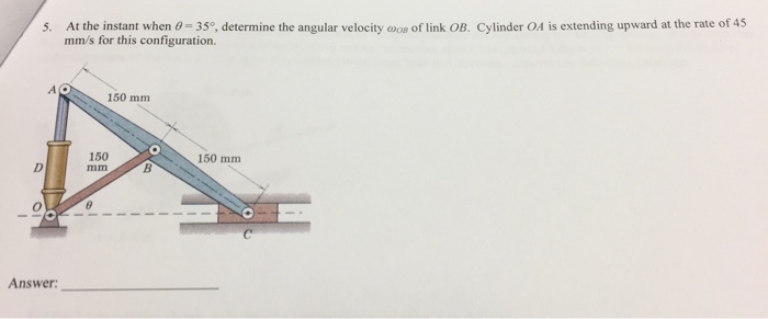 Solved At the instant when theta = 35 degree, determine the | Chegg.com