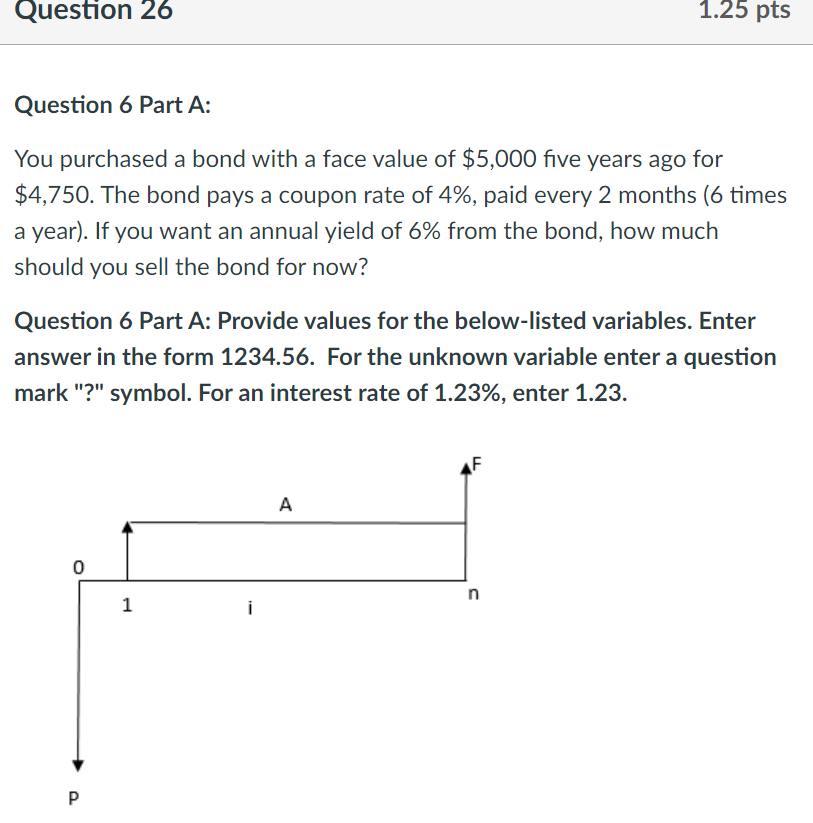 Solved Question 6 Part A: You purchased a bond with a face | Chegg.com