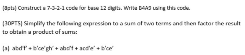 Solved Topic: Logic Circuits and Digital Design Show full | Chegg.com