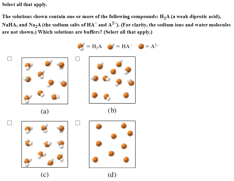 Solved Select all that apply. The solutions shown contain | Chegg.com