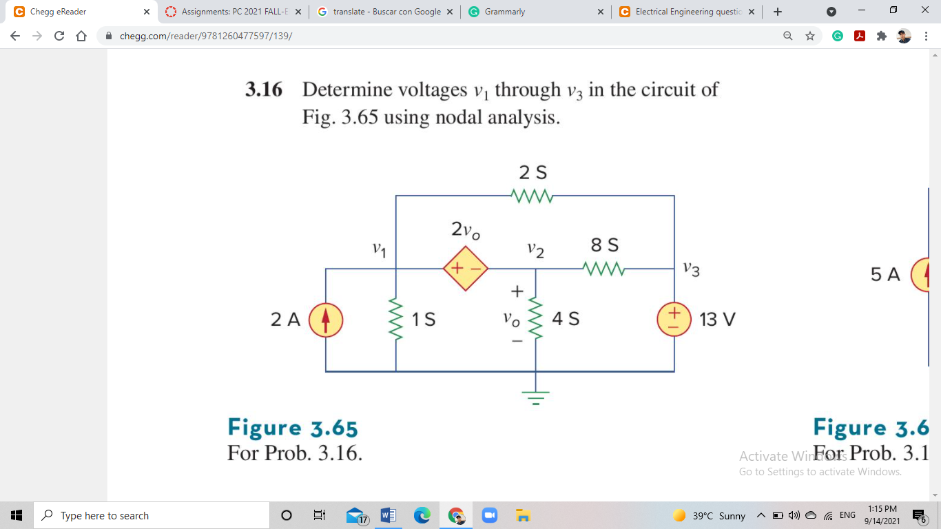 Solved C Chegg eReader х Assignments: PC 2021 FALL-E X | Chegg.com