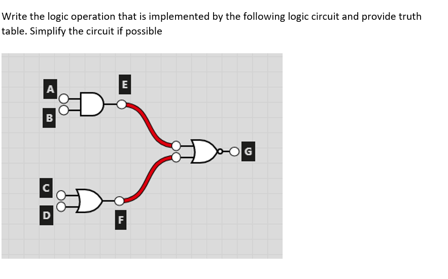 Solved Write the logic operation that is implemented by the | Chegg.com
