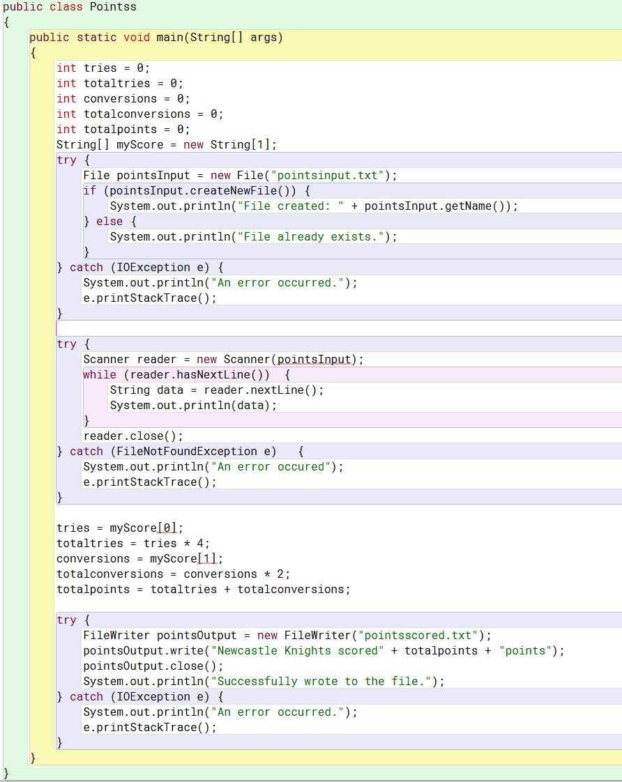 Solved Hey! The aim of my java code is to read how many | Chegg.com