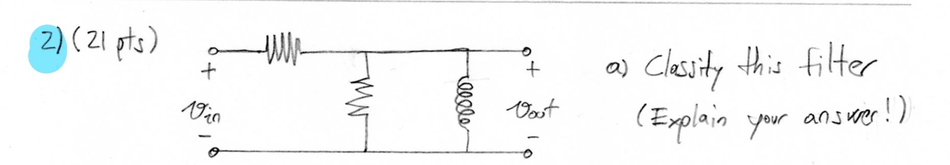 Solved a) Classity this filter (Explain your answer!) | Chegg.com