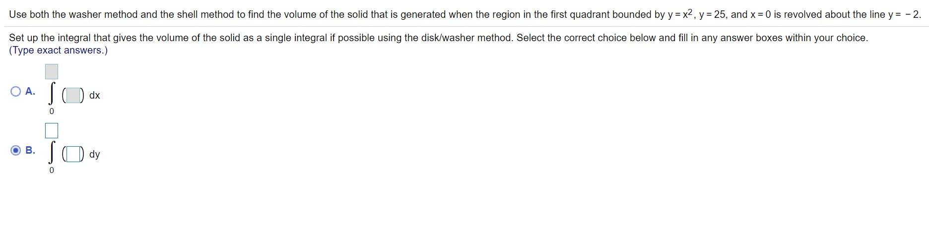 Solved Use both the washer method and the shell method to | Chegg.com