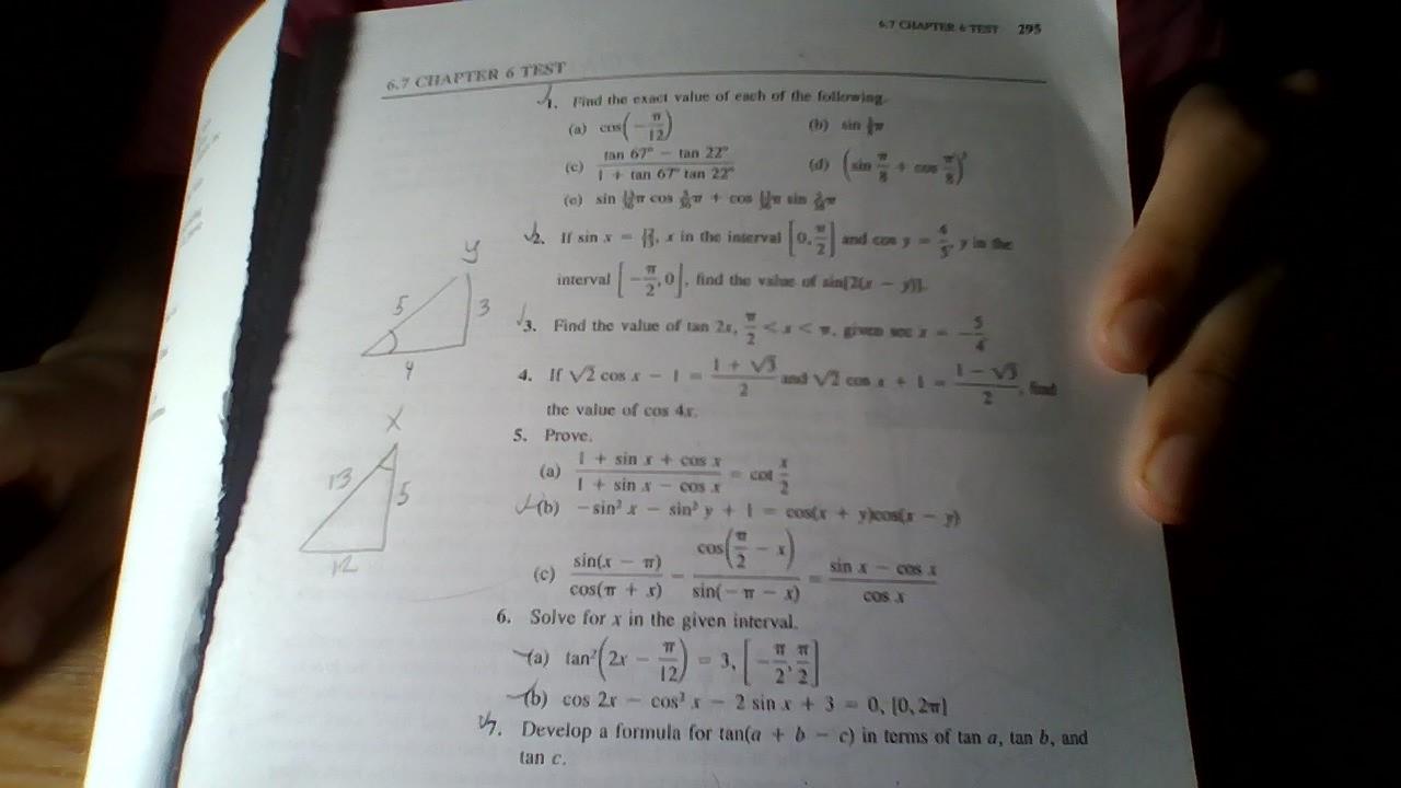 Solved ranswer question 4 the answer is -1/2 show steps | Chegg.com