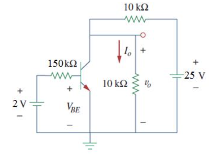 Solved The current I0 in the transistor circuit in the | Chegg.com