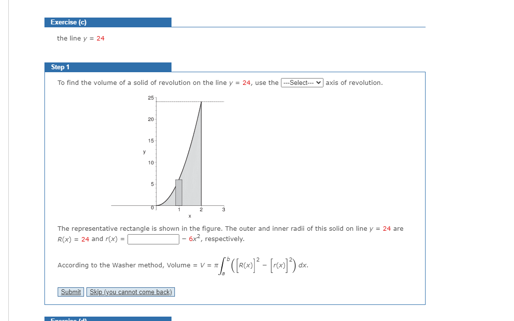 Solved Find the volume of the solid generated by revolving | Chegg.com