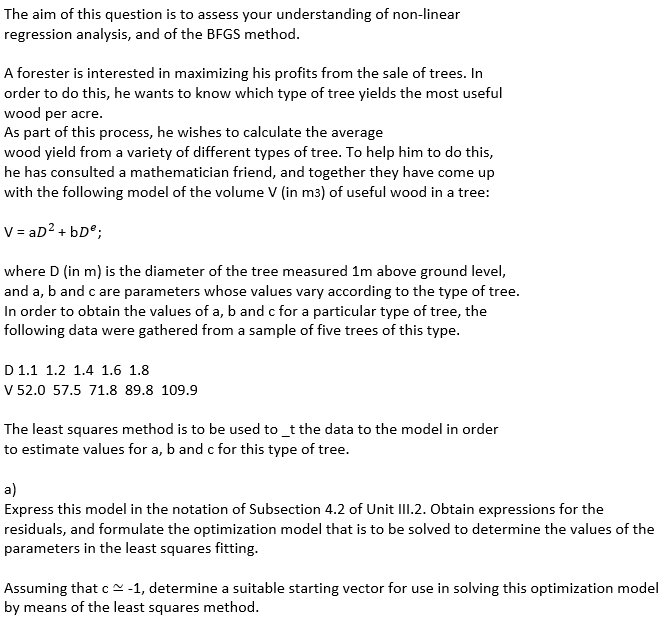 The aim of this question is to assess your | Chegg.com