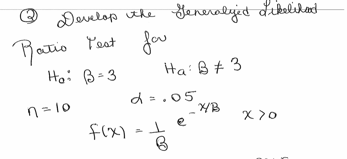 Solved (2) ﻿Develop the generalized likelihood ratio | Chegg.com