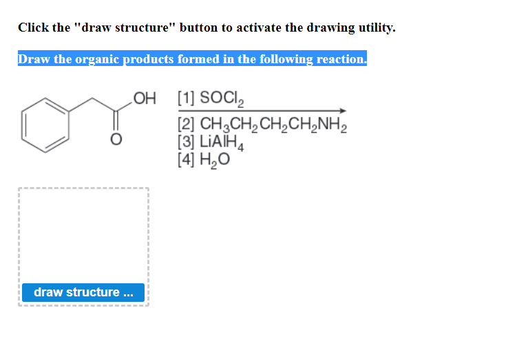 Solved Click the "draw structure" button to activate the | Chegg.com