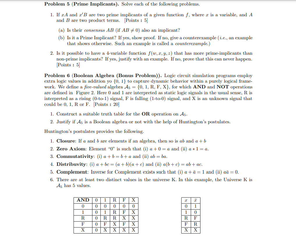 Solved If xA and x ′B are two prime implicants of a given | Chegg.com