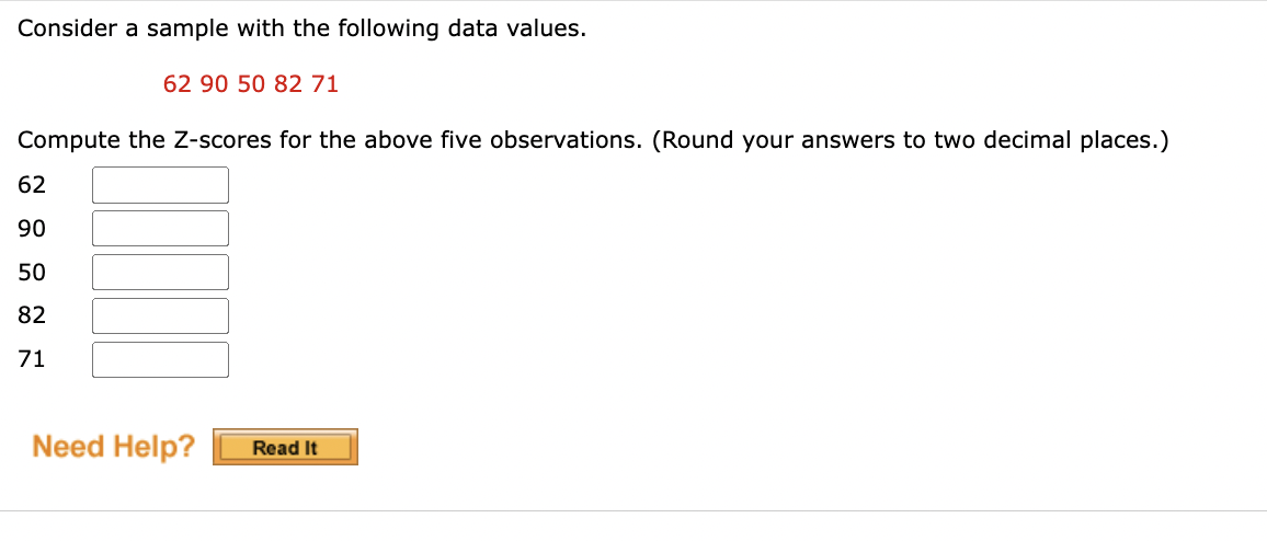 Solved Consider a sample with the following data values. | Chegg.com