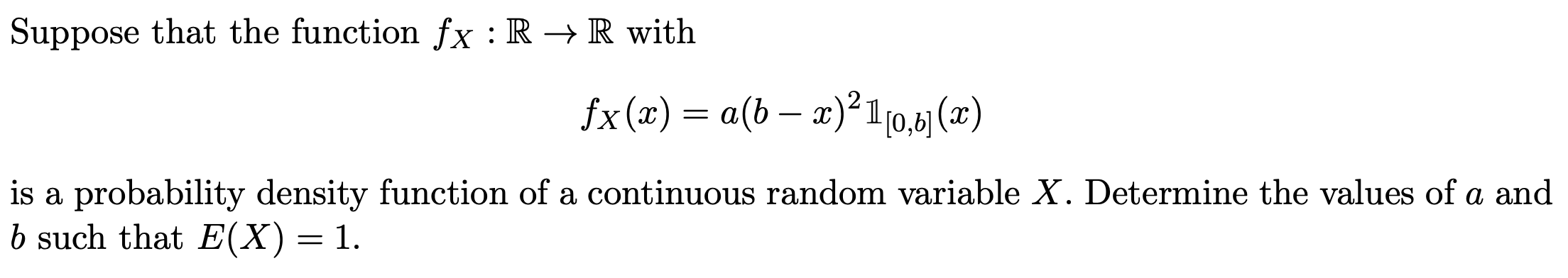 Suppose that the function fX:R→R with | Chegg.com