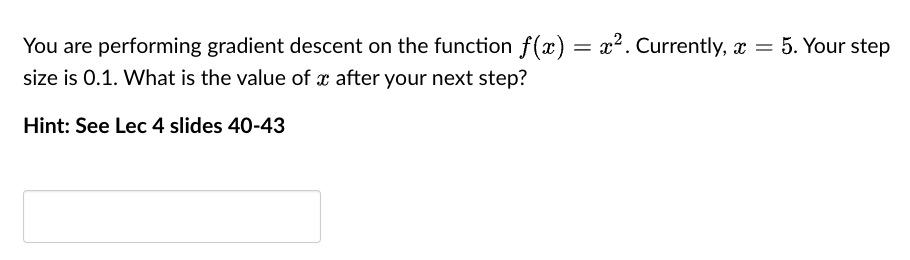 Solved You are performing gradient descent on the function | Chegg.com