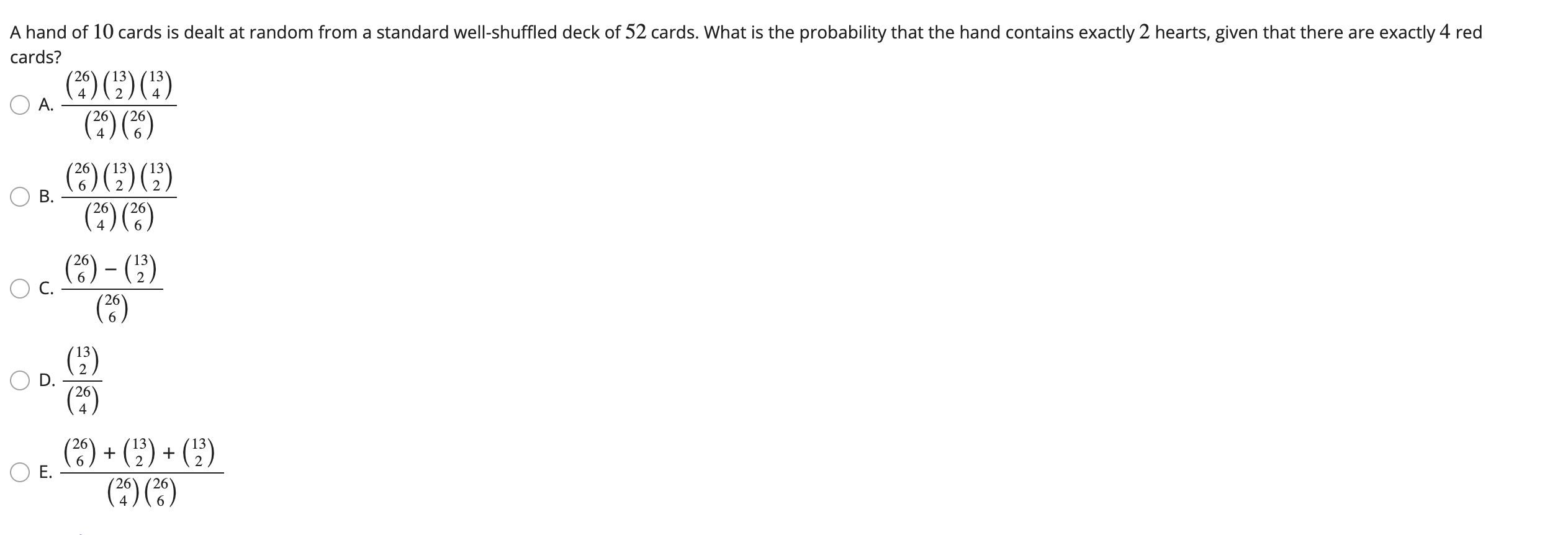 Solved A hand of 10 cards is dealt at random from a standard | Chegg.com