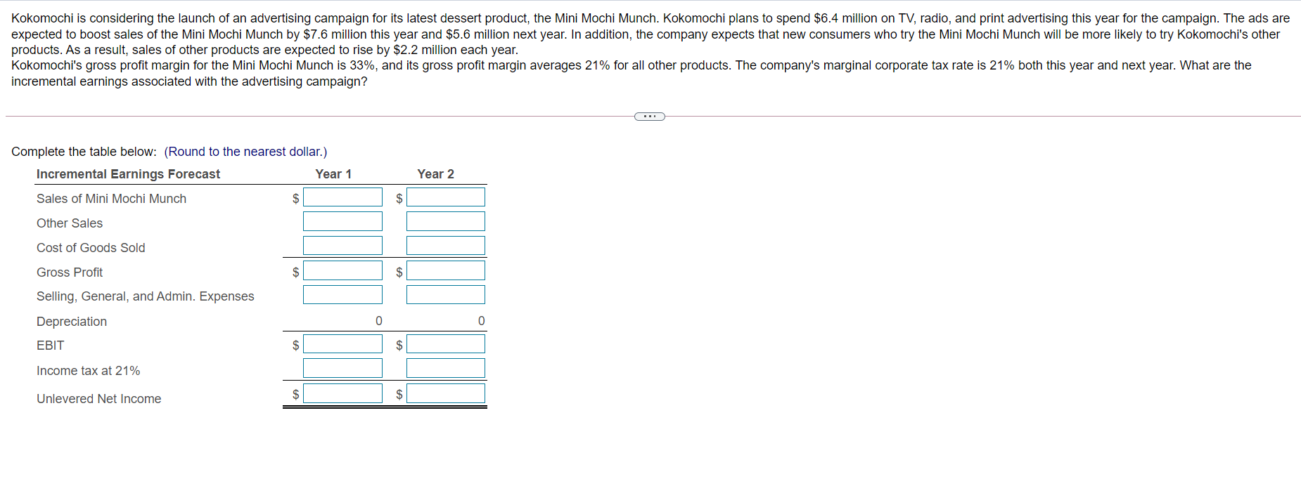 Solved Kokomochi is considering the launch of an advertising | Chegg.com