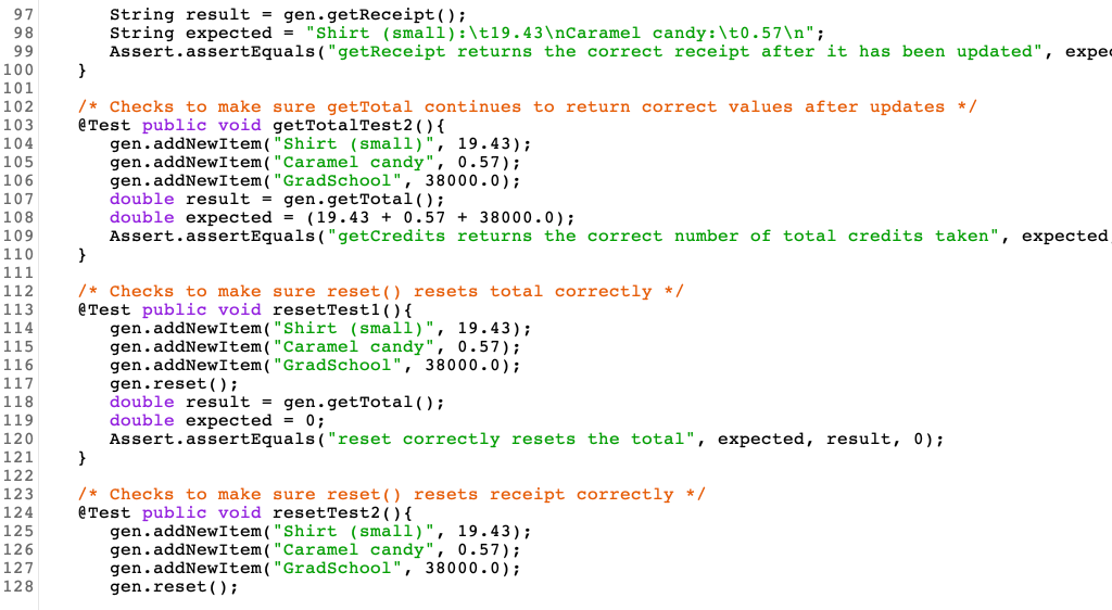 JUnit keeps sailing when I run this on JGrasp. What | Chegg.com
