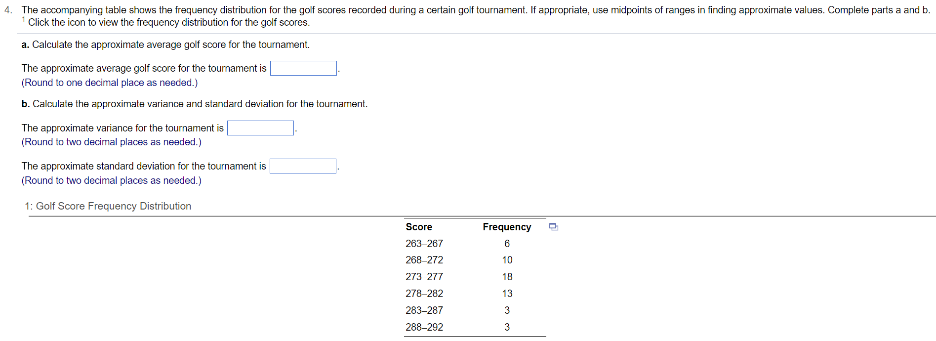 Solved 4. The accompanying table shows the frequency | Chegg.com