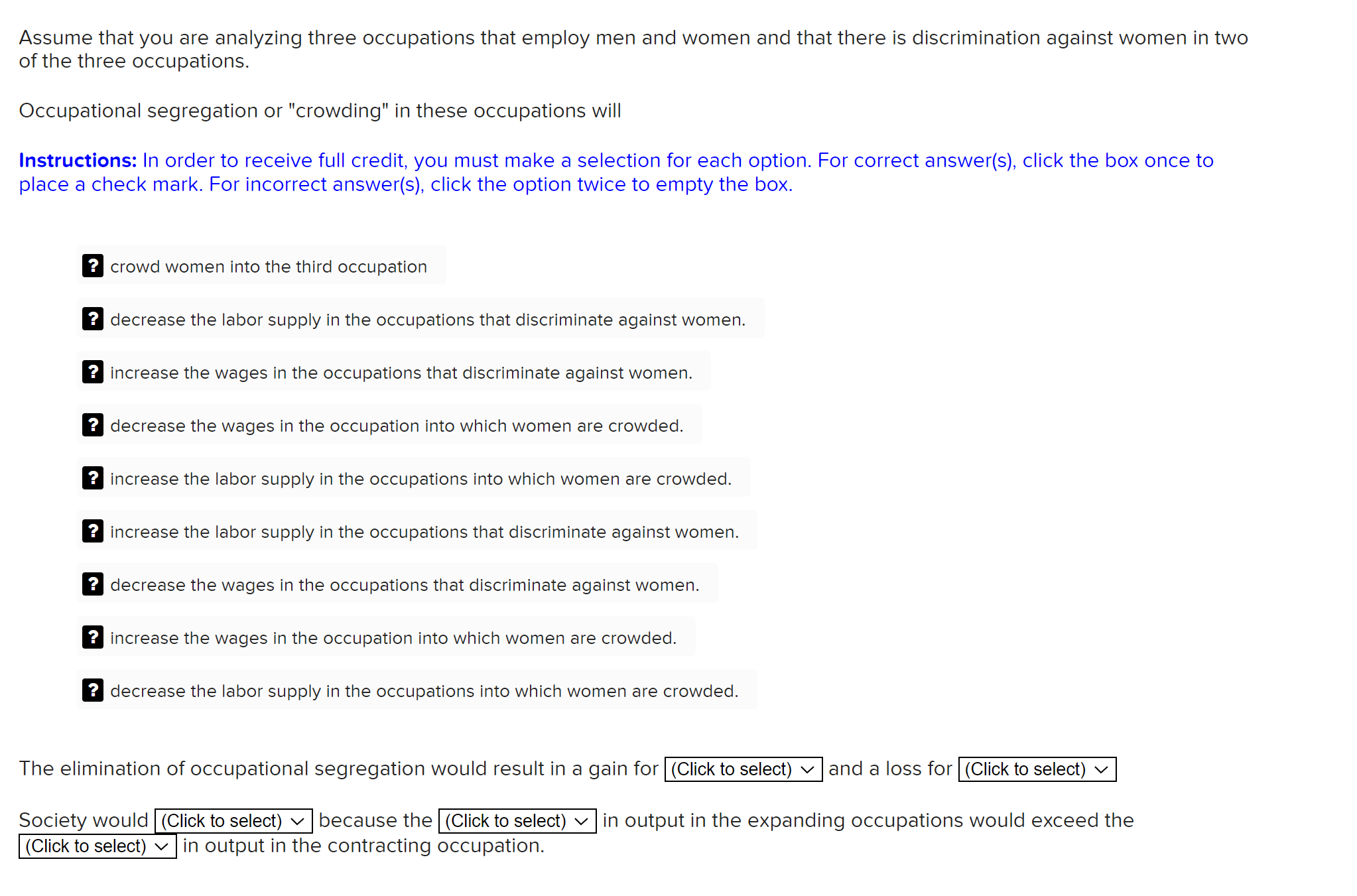 Solved Assume that you are analyzing three occupations that | Chegg.com