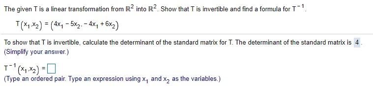 Solved The given Tis a linear transformation from R2 into | Chegg.com