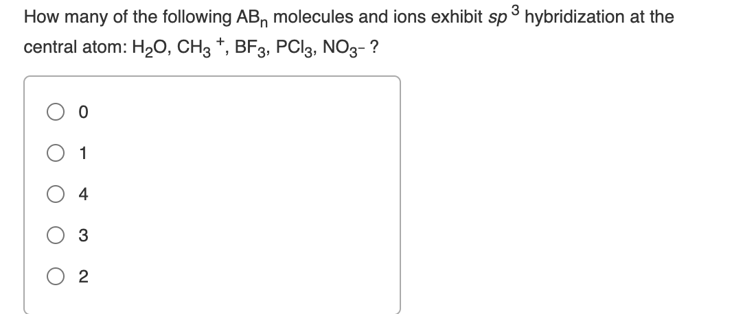 Solved How many of the following AB, molecules and ions | Chegg.com