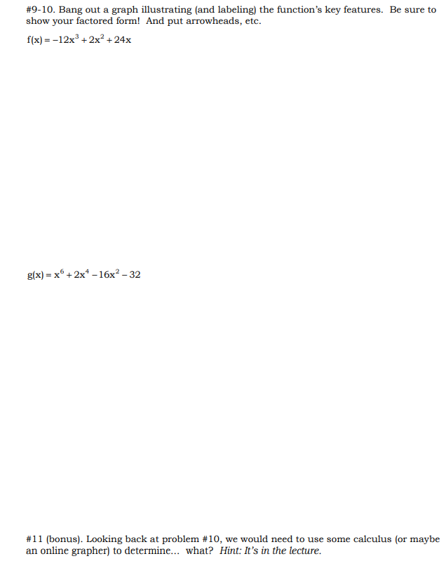Solved #9-10. Bang out a graph illustrating (and labeling) | Chegg.com