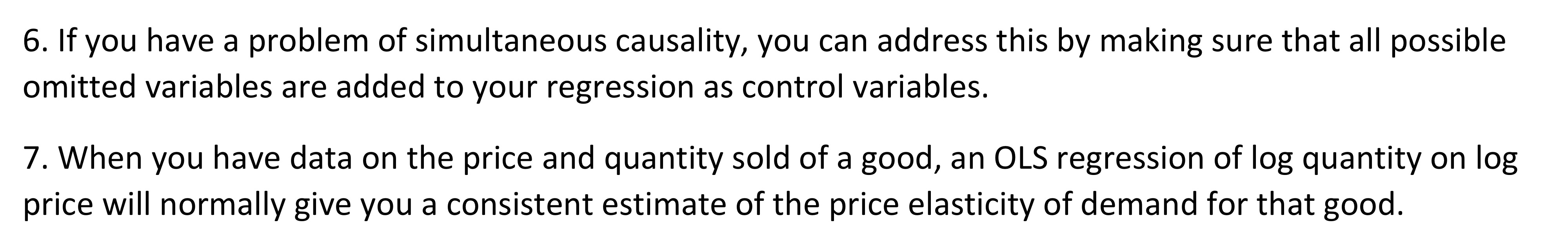 Solved 6. If you have a problem of simultaneous causality, | Chegg.com