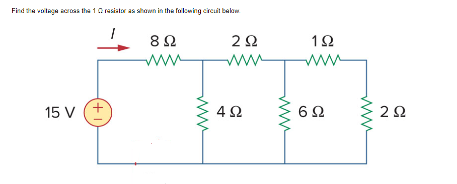Solved Circuits I please help Find the voltage across the 1 | Chegg.com