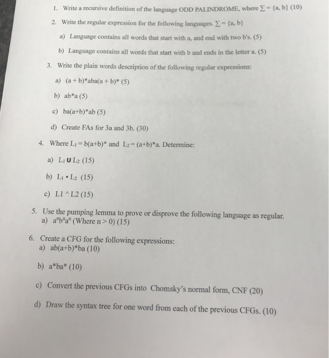 Solved 1. Write a recursive definition of the language ODD | Chegg.com