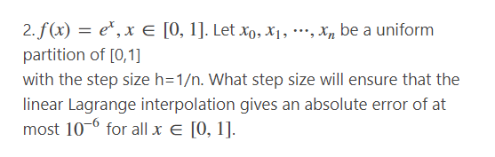 Solved 2 Fx E X 0 1 Let Xo X1 ··· Xn Be A 