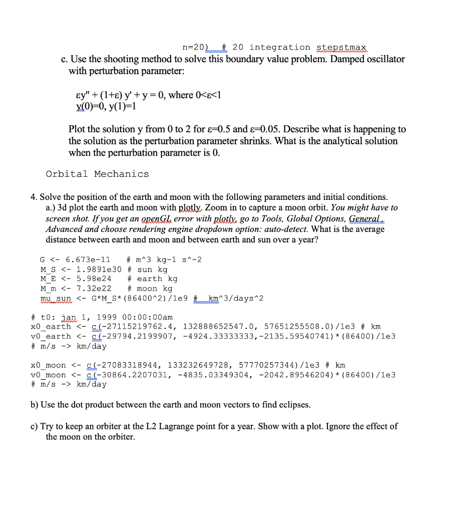Solved 1 Transform The Second Order Ode Into A System Of
