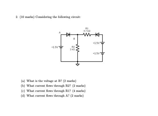 Solved 2. (10 marks) Considering the following circuit: (a) | Chegg.com Solved 2. (10 marks) Considering the following circuit: (a) | Chegg.com