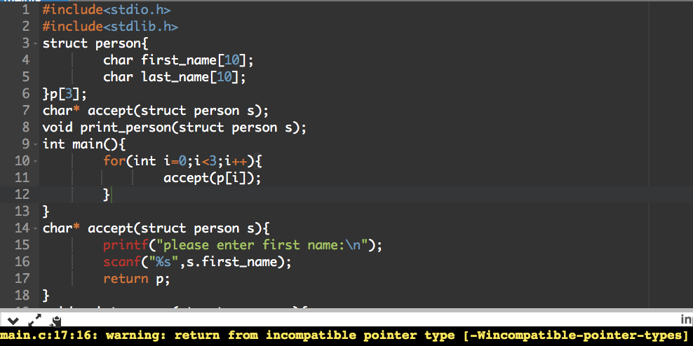 Solved 1 #include 2 #include 3 struct person{ char | Chegg.com