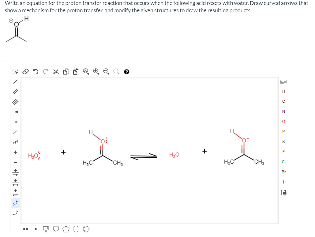 Solved Q10 Write An Equation For The Proton Transfer