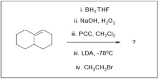 Solved i. BH3 THF ii. NaOH,H2O2 iii. PCC,CH2Cl2 ? iii. | Chegg.com