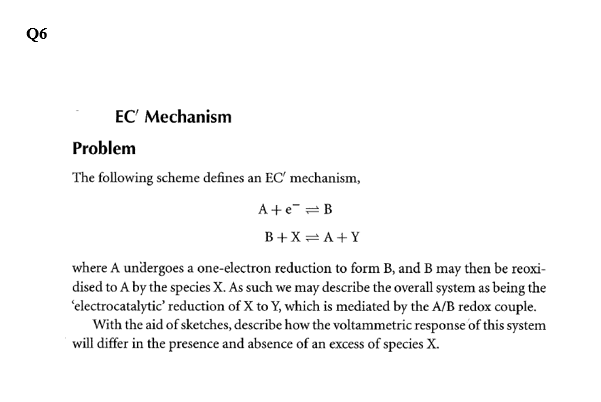 Solved Q6 EC' Mechanism Problem The following scheme defines | Chegg.com