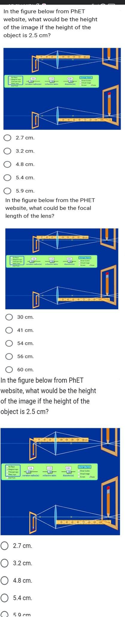 In the figure below from PhET website, what would be | Chegg.com