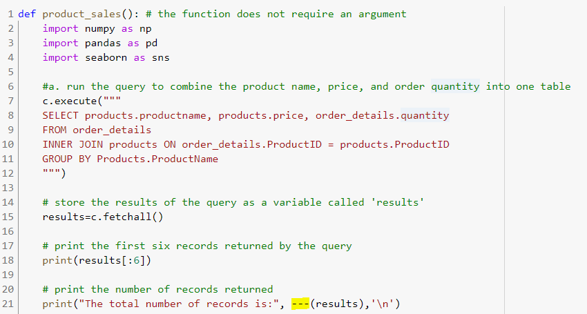 Solved How do I print the number of records returned | Chegg.com