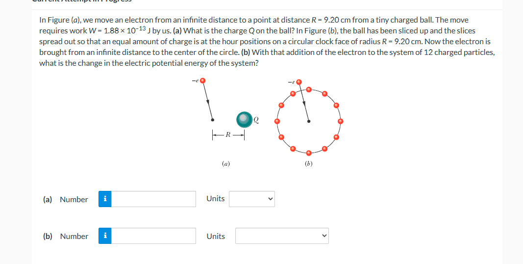 Solved In Figure (a), we move an electron from an infinite | Chegg.com