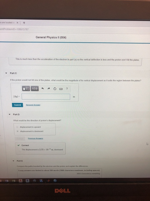 Solved Constants An electron is projected with an initial | Chegg.com