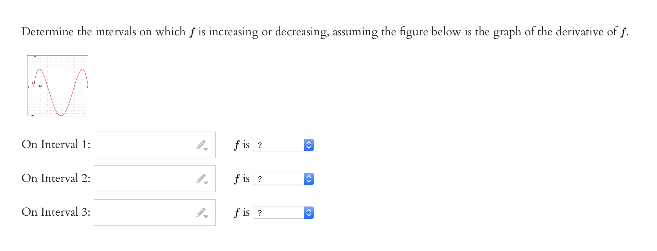 Solved Determine the intervals on which f is increasing or | Chegg.com