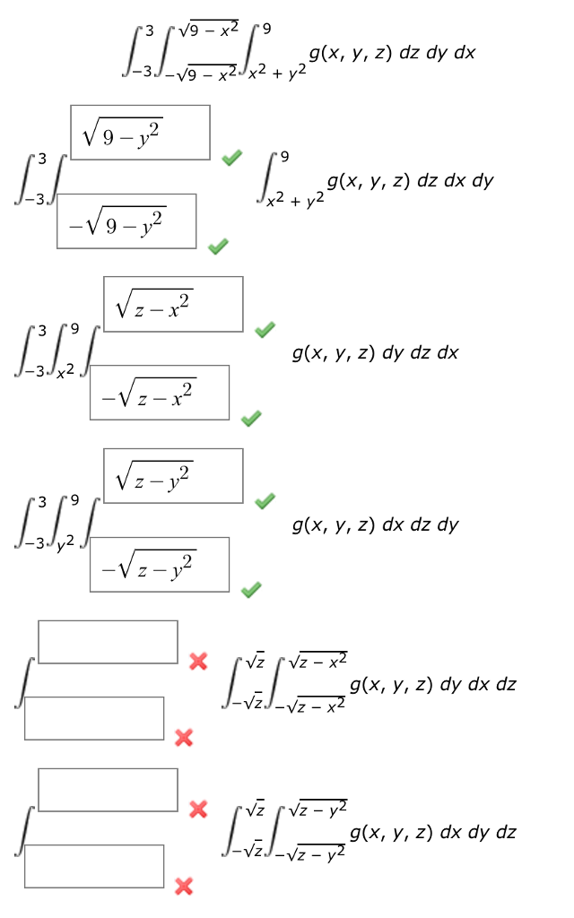 Solved Rewrite the following iterated integral using five | Chegg.com