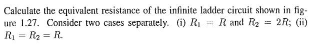 Solved Calculate the equivalent resistance of the infinite | Chegg.com