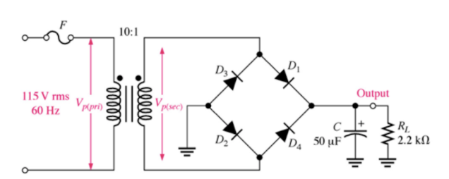Solved Transformer and Diodes Find the DIrect Current (DC) | Chegg.com