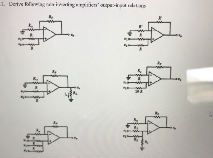 Solved 2. Derive following non-inverting amplifiers' | Chegg.com